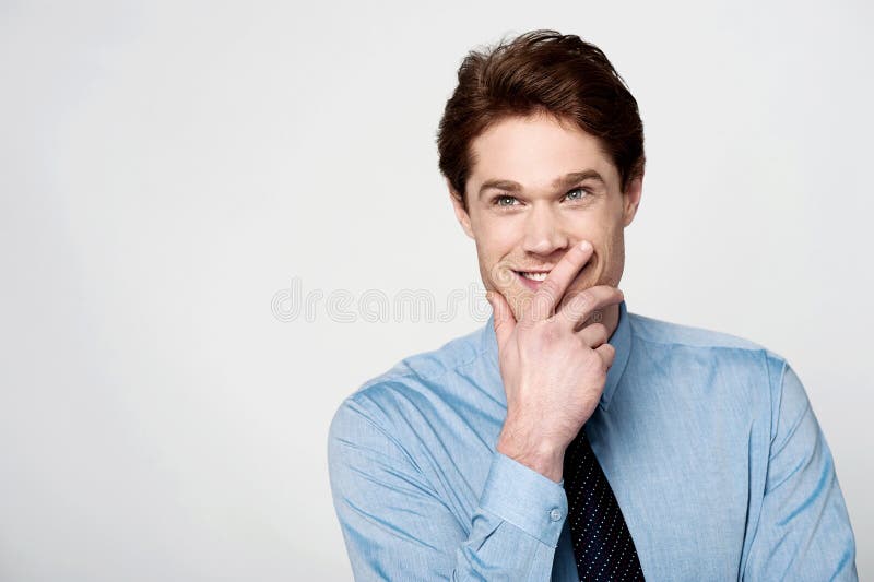 Young Male Executive Posing Casually Stock Image - Image of isolated ...