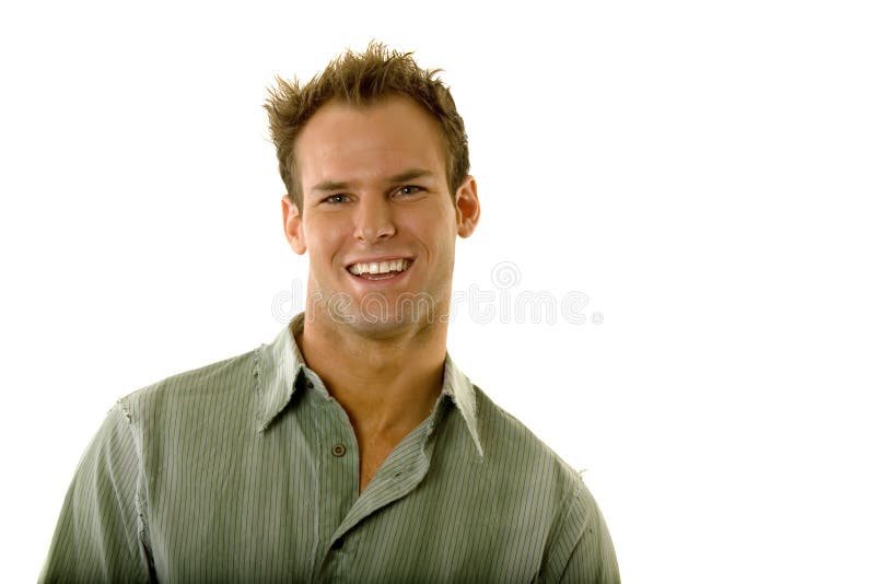 Young Male with Facial Expression Stock Image - Image of happy ...