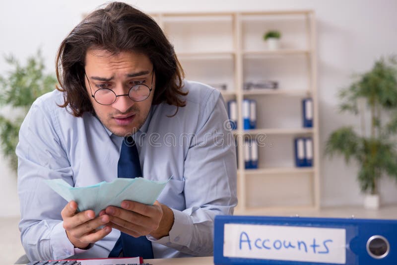 Young Male Financial Manager in the Office Stock Photo - Image of busy ...