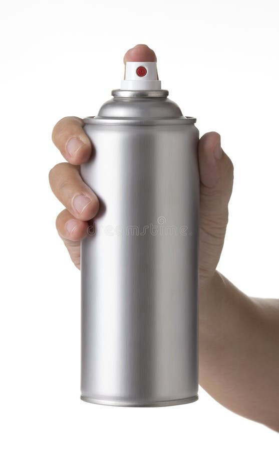 Young Male Hand are Spraying an Aerosol Spray Paint Can Stock Photo ...