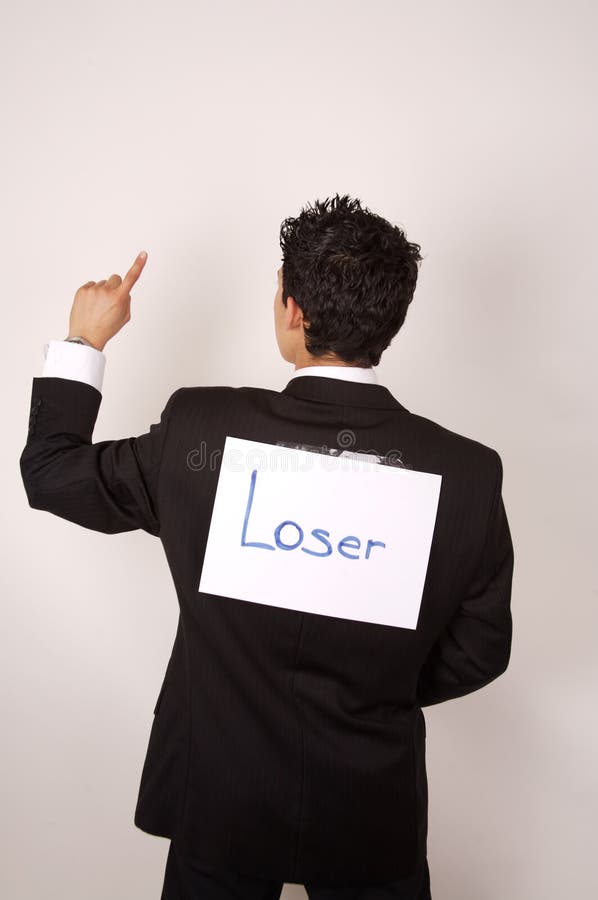 Young male with Loser sign stock image. Image of comic - 6111721