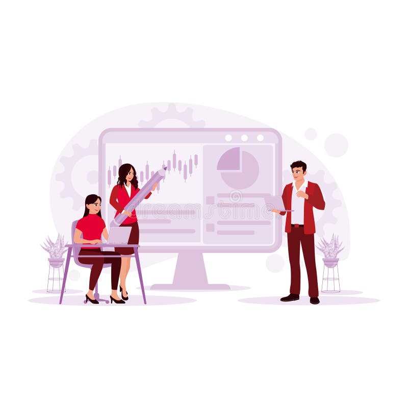 Young Male Manager, Presenting Business in Front of Teammates ...