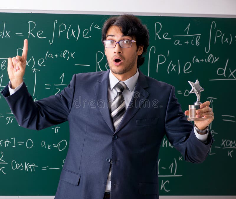 Young Male Math Teacher in Classroom Stock Image - Image of month ...