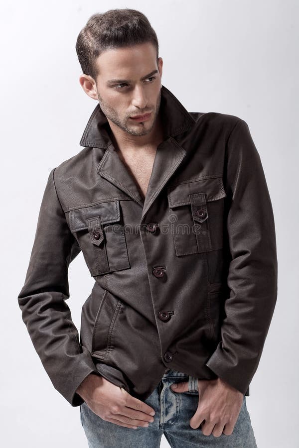 Handsome Male Model With Black Jacket - Free Photo from StockFreeImages