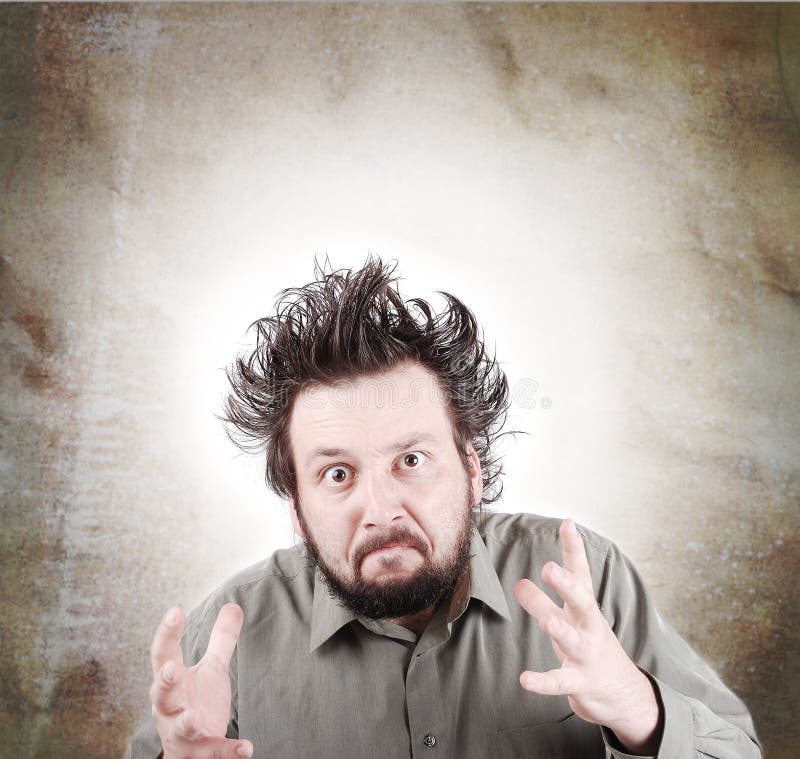 Young Male Model With Funny Hair Stock Photo - Image of eyes, handsome ...