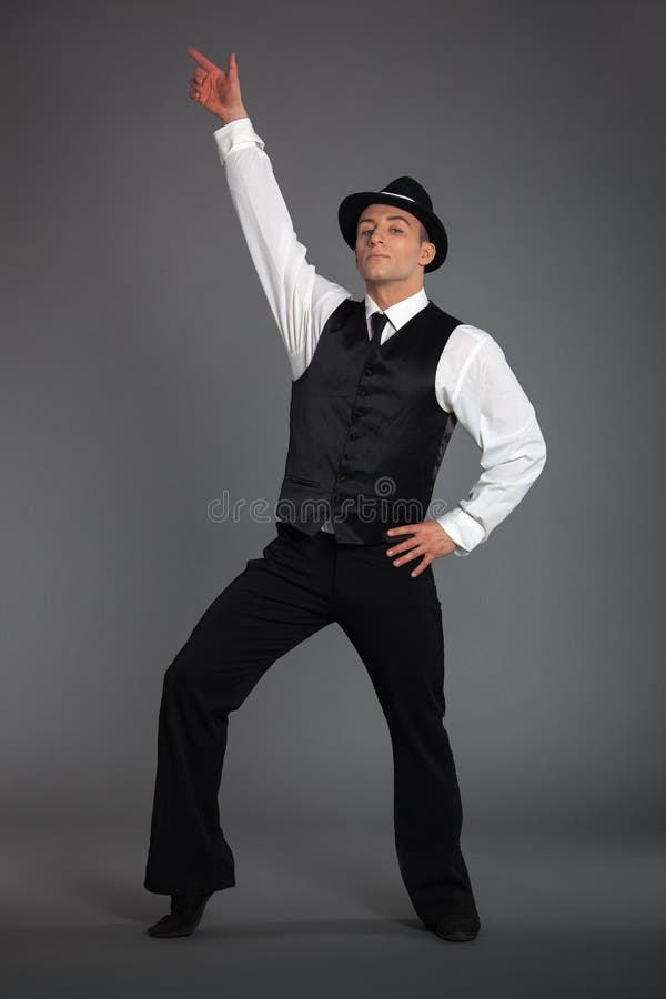 Young Male Professional Dancer Dancing in Studio. Stock Photo - Image ...
