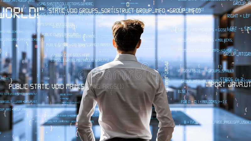 Young Male Programmer Engaged in AI Engineering LISP Stock Photo ...