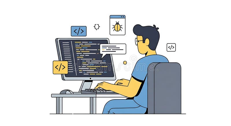 Male Computer Programmer Stock Illustrations – 7,038 Male Computer Programmer Stock ...