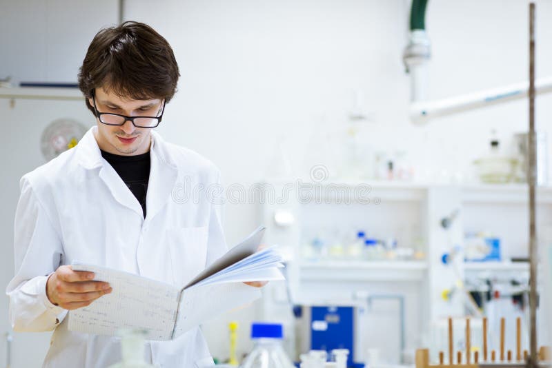 Young, Male Researcher/chemistry Student Stock Image - Image of adult ...
