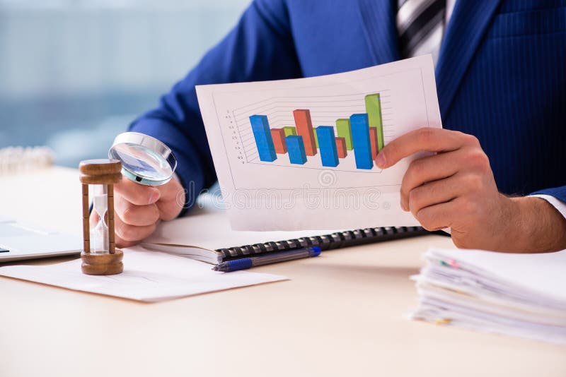 The Young Male Sales Analyst in Growth Concept Stock Image - Image of ...