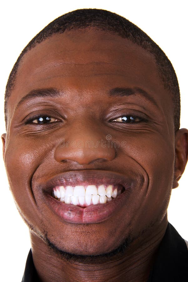 Young Male Smiling. Closeup Stock Photo - Image of head, detail: 35045188