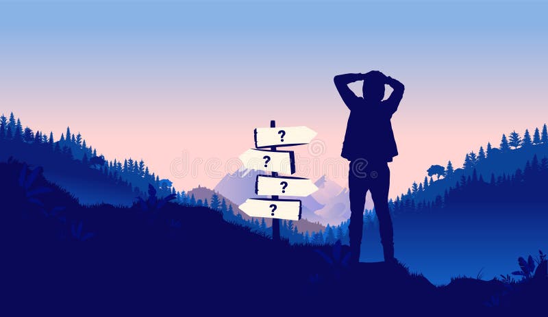 Life Choices Represents Direction Living and Decide Stock Illustration ...