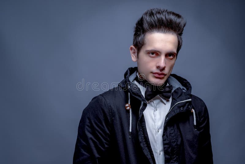 Young Male Strong Facial Features Stock Photo - Image of male ...