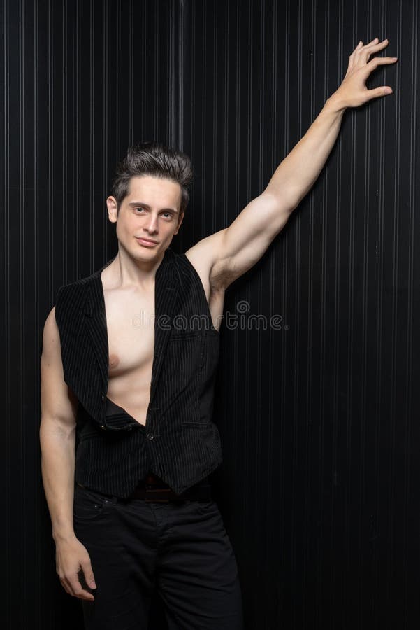 Young Male Strong Facial Features Stock Image - Image of handsome ...