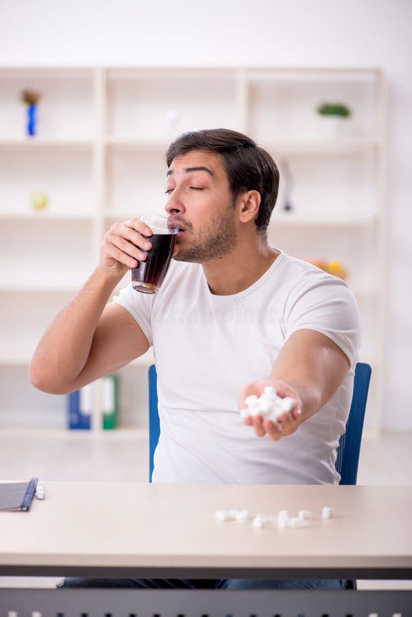 Young Male Student Testing Soft Drink Stock Image - Image of addiction ...