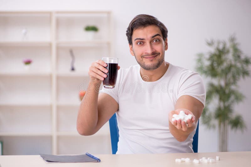 Young Male Student Testing Soft Drink Stock Image - Image of liquid ...