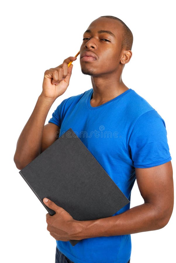 Young Male Student Thinking Stock Photo - Image of idea, prospect: 10608720