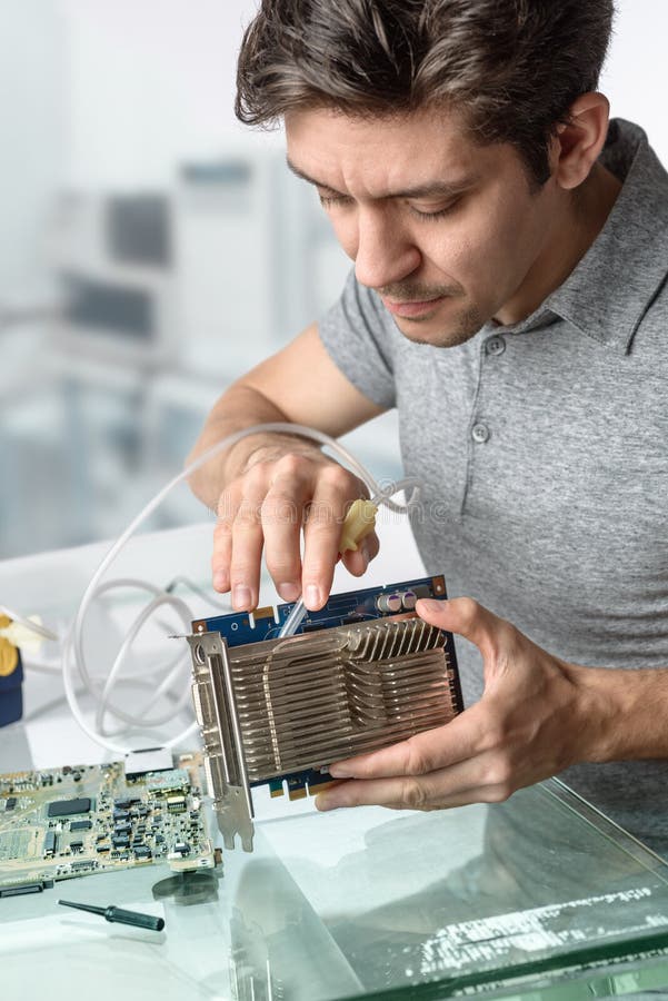 Young Male Scientist in Laboratory Stock Image - Image of genetics ...