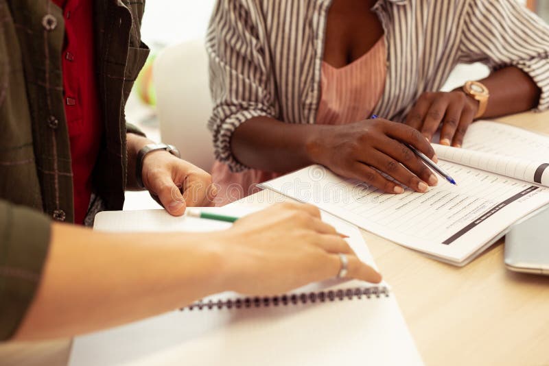 Young Male Visiting Private Tutorial in Language School Stock Photo ...