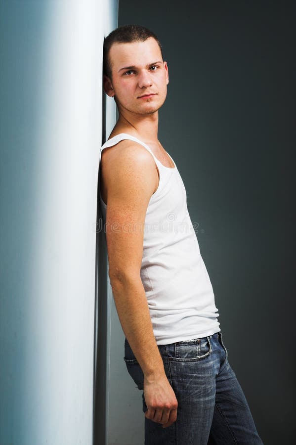 Young man stock photo. Image of communicating, happy, white - 1717442