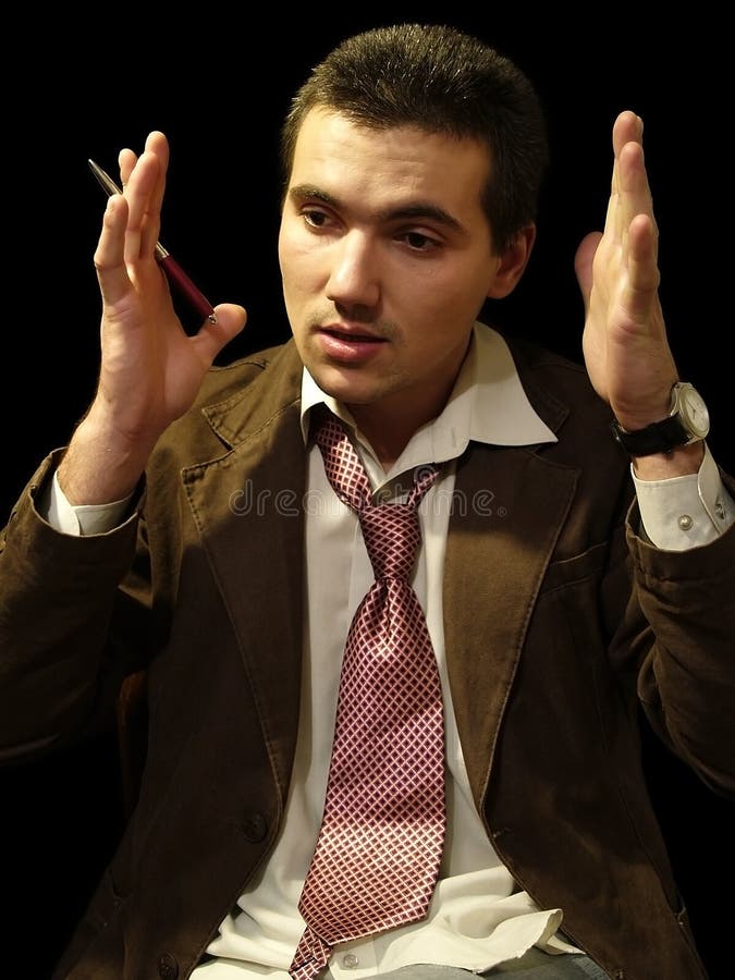 Young man stock photo. Image of explaining, persuasive - 1806372