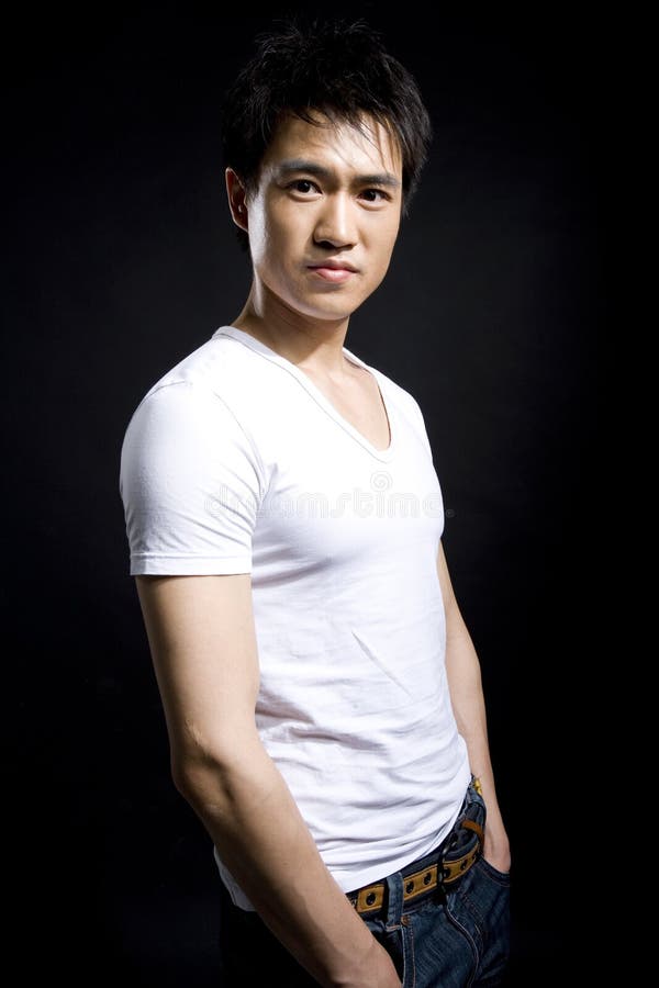 Young chinese man stock image. Image of hoops, musel, portrait - 5144323