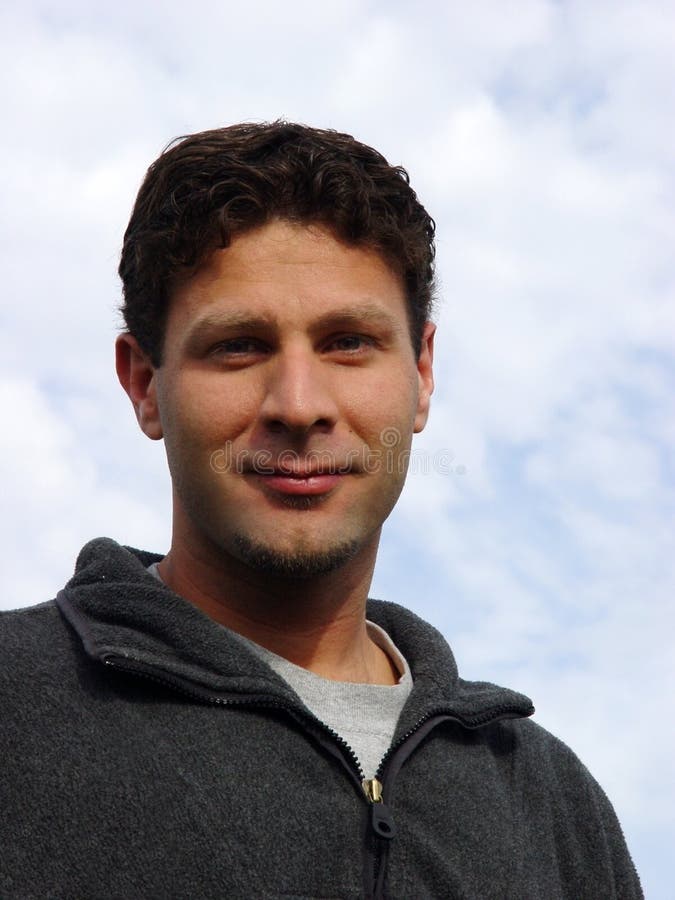 Handsome Middle Aged Man Looking Pensive in the Sun Stock Image - Image ...