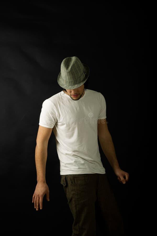 Back of a Man Wearing a Ripped White T-shirt Stock Image - Image of ...
