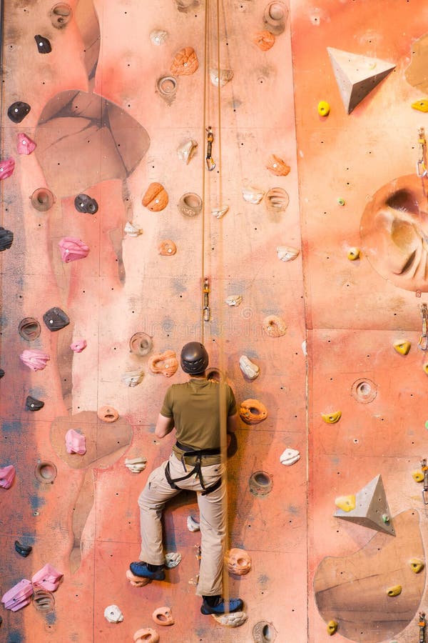 Young Man Abseiling Indoors Editorial Image - Image of abseil, danger ...