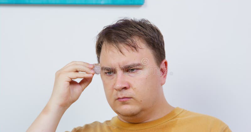 Angry Man, Thinking or Couple on Bed with Stress Problem, Breakup ...