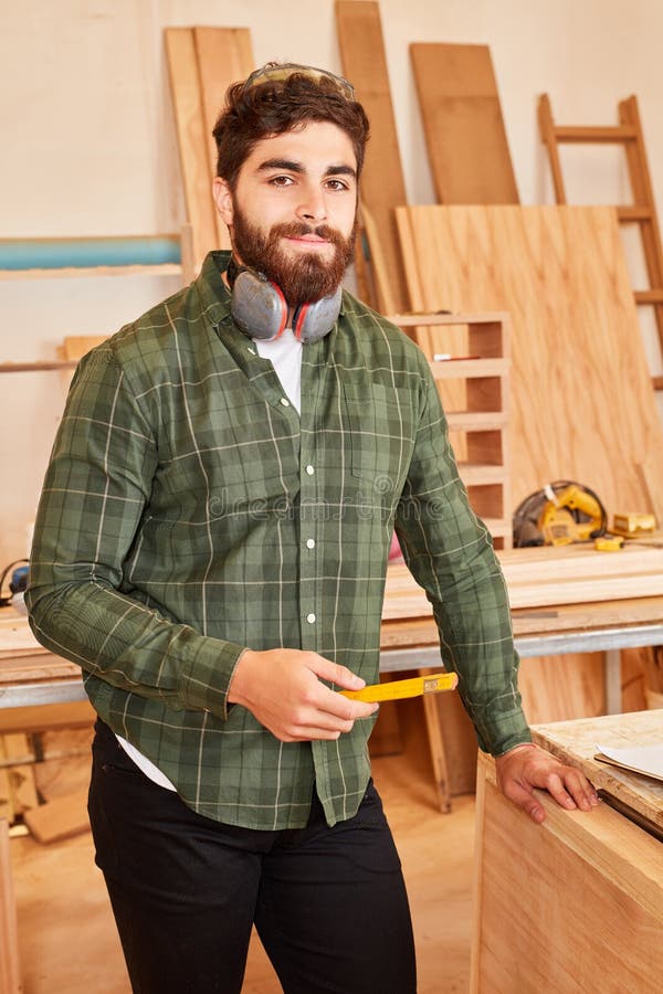 Young Man As a Carpenter or Joiner Stock Image - Image of artisan, boss ...