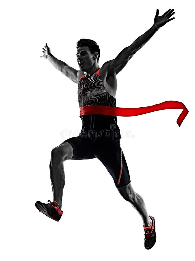 Young Man Athletics Runner Running Sprinter Sprinting Isolated White ...