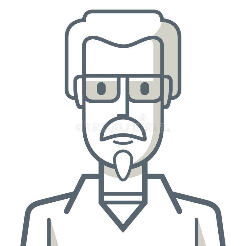 Young Man Avatar with Goatee and Mustache Stock Vector - Illustration ...