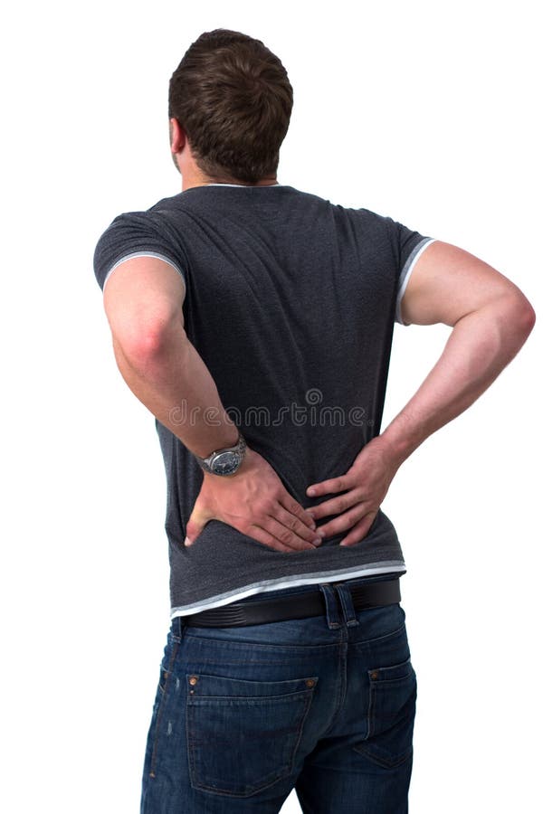 Man with back pain stock photo. Image of lifestyle, portrait - 5885320