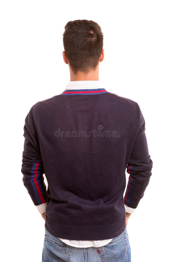 Young man stock photo. Image of backview, business, rear - 44339740