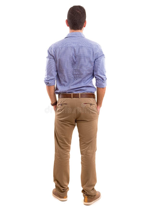 Young man stock image. Image of single, backview, posing - 60604657