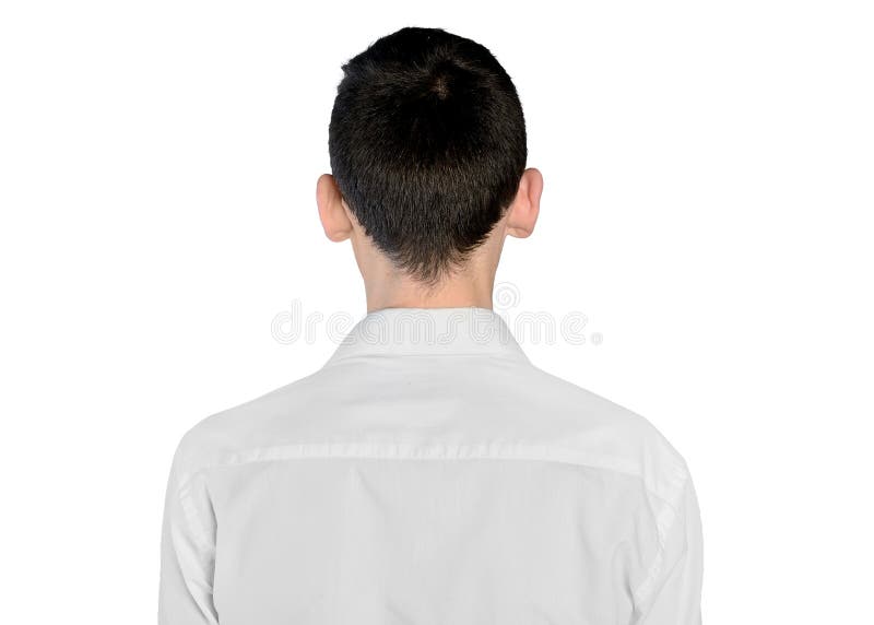 Young man back view stock image. Image of back, manager - 55937747
