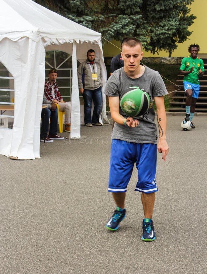 People with the ball. editorial stock image. Image of action - 77535259