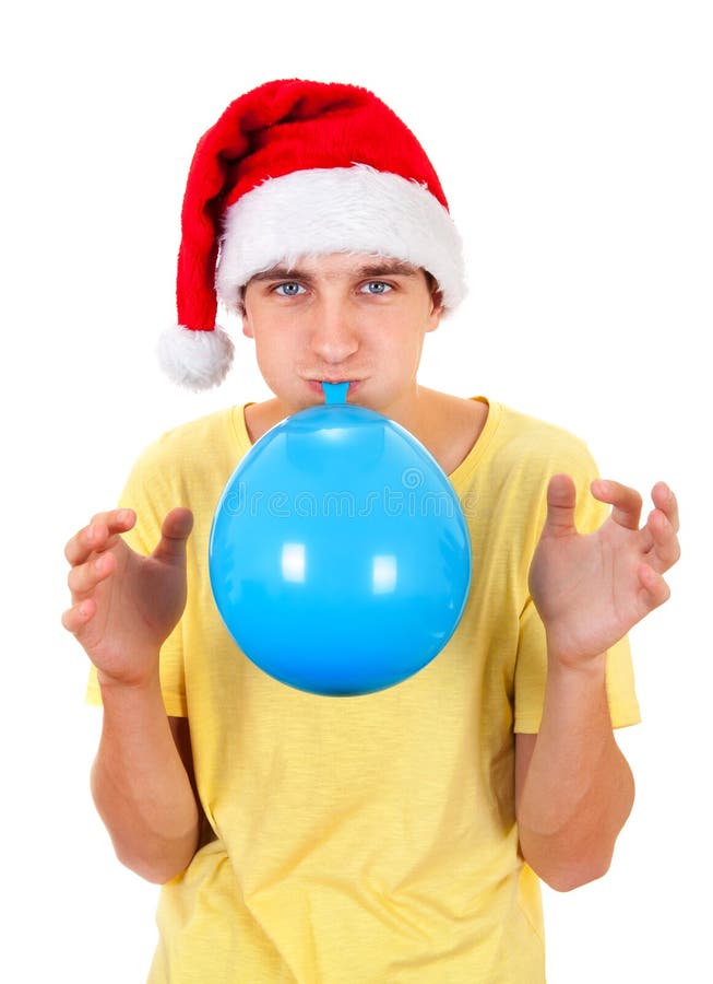 Young Man with Balloon stock photo. Image of noel, preparation - 80481172