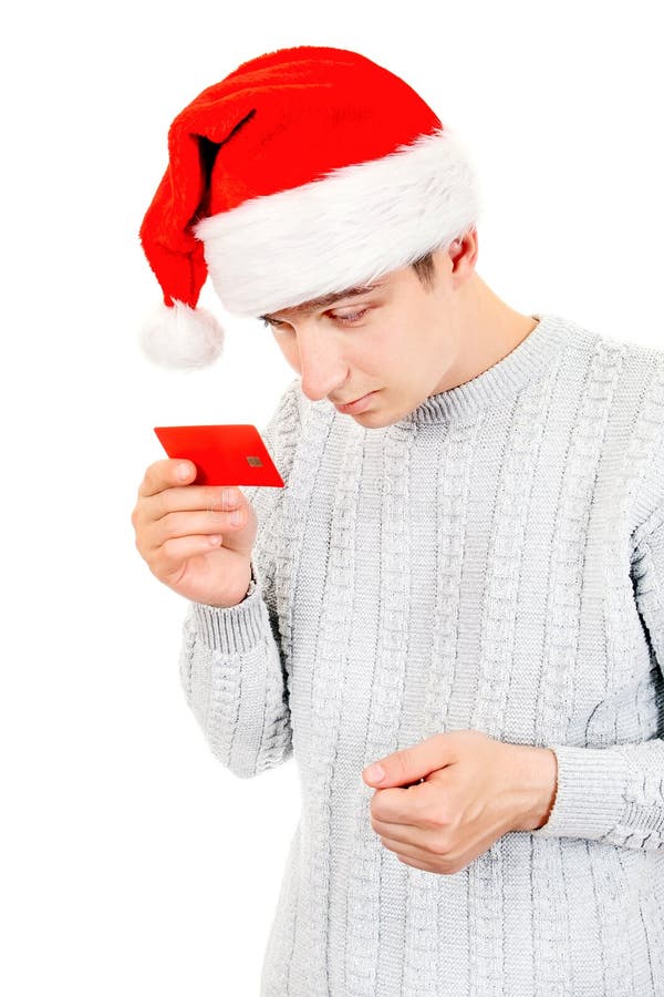 Young Man with a Bank Card stock photo. Image of person - 233336734