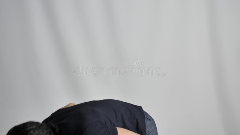 Young Man Barfing and Vomiting in Studio Stock Footage - Video of vomit ...