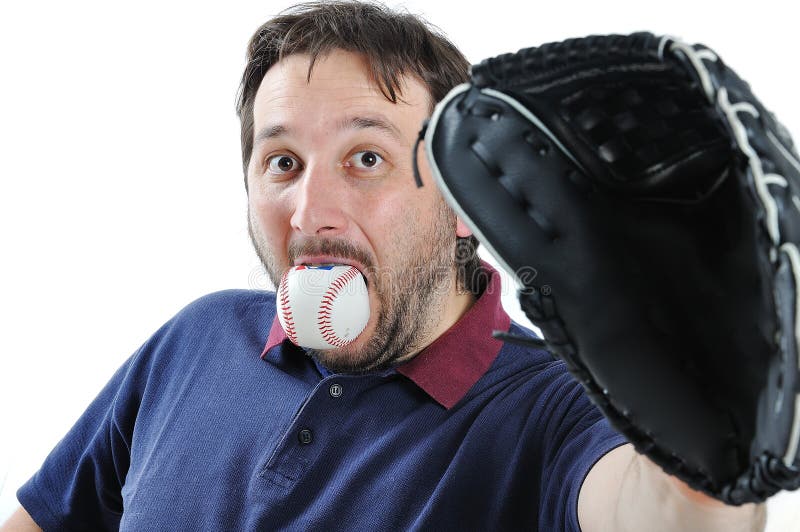 Young Man with Baseball Ball Stock Photo - Image of competition, lacing ...