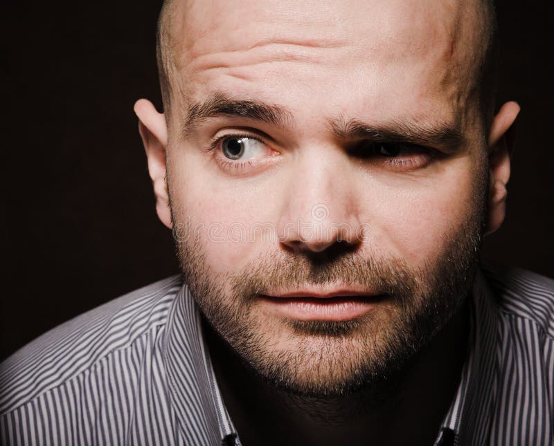 Young Man with Beard Portrait Stock Image - Image of shirt, hair: 8338961