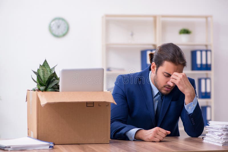 Young Man Being Fired from His Work Stock Image - Image of dismissing ...