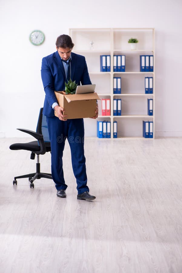 Young Man Being Fired from His Work Stock Image - Image of dismissed ...