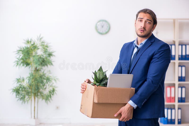 Young Man Being Fired from His Work Stock Photo - Image of employee ...