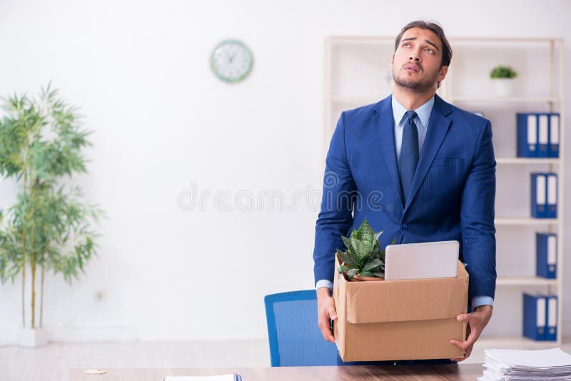 Young Man Being Fired from His Work Stock Image - Image of promotion ...