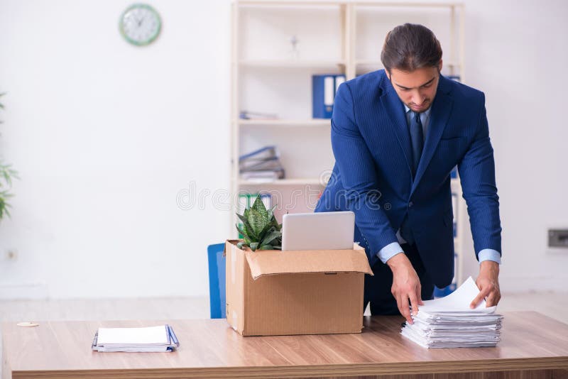 Young Man Being Fired from His Work Stock Photo - Image of broken ...