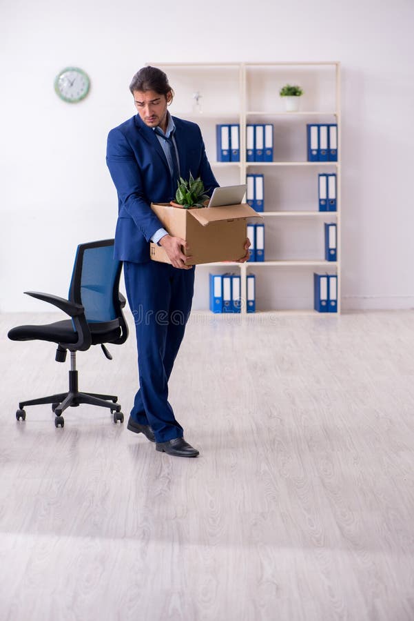 Young Man Being Fired from His Work Stock Image - Image of employee ...