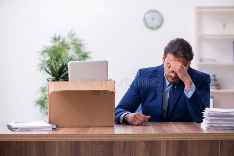 Young Man Being Fired from His Work Stock Photo - Image of dismissing ...